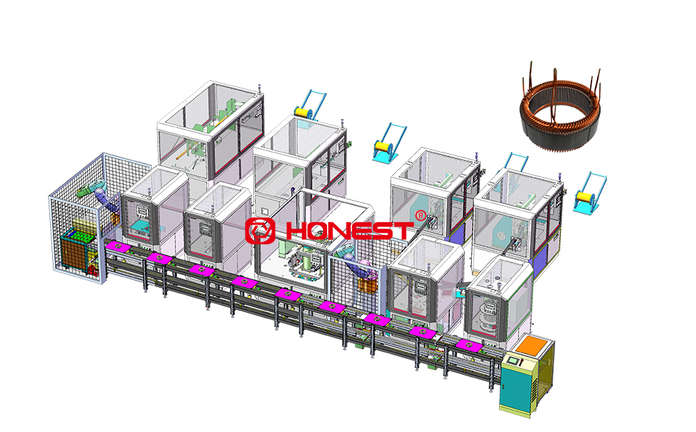 BSG Motor Stator Assembly Line | HONEST Intelligent
