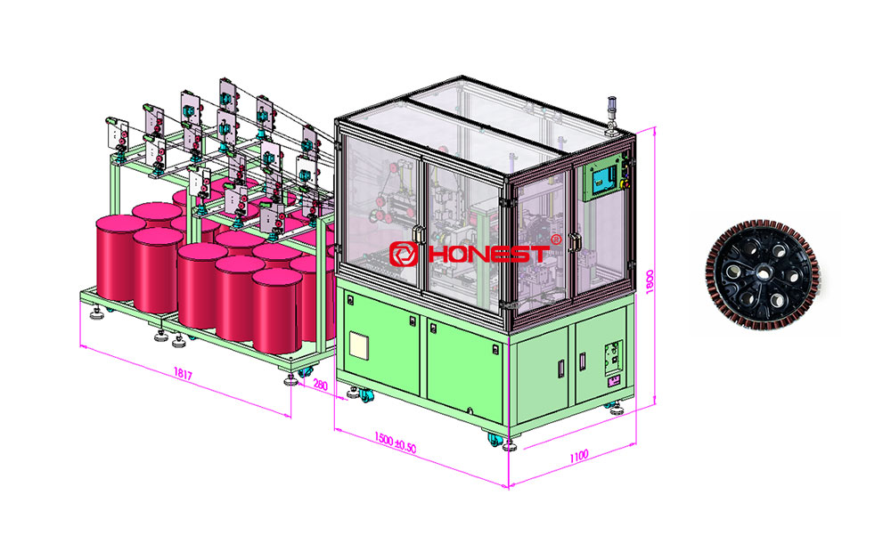 Automatic Electric Motor Winding Machine